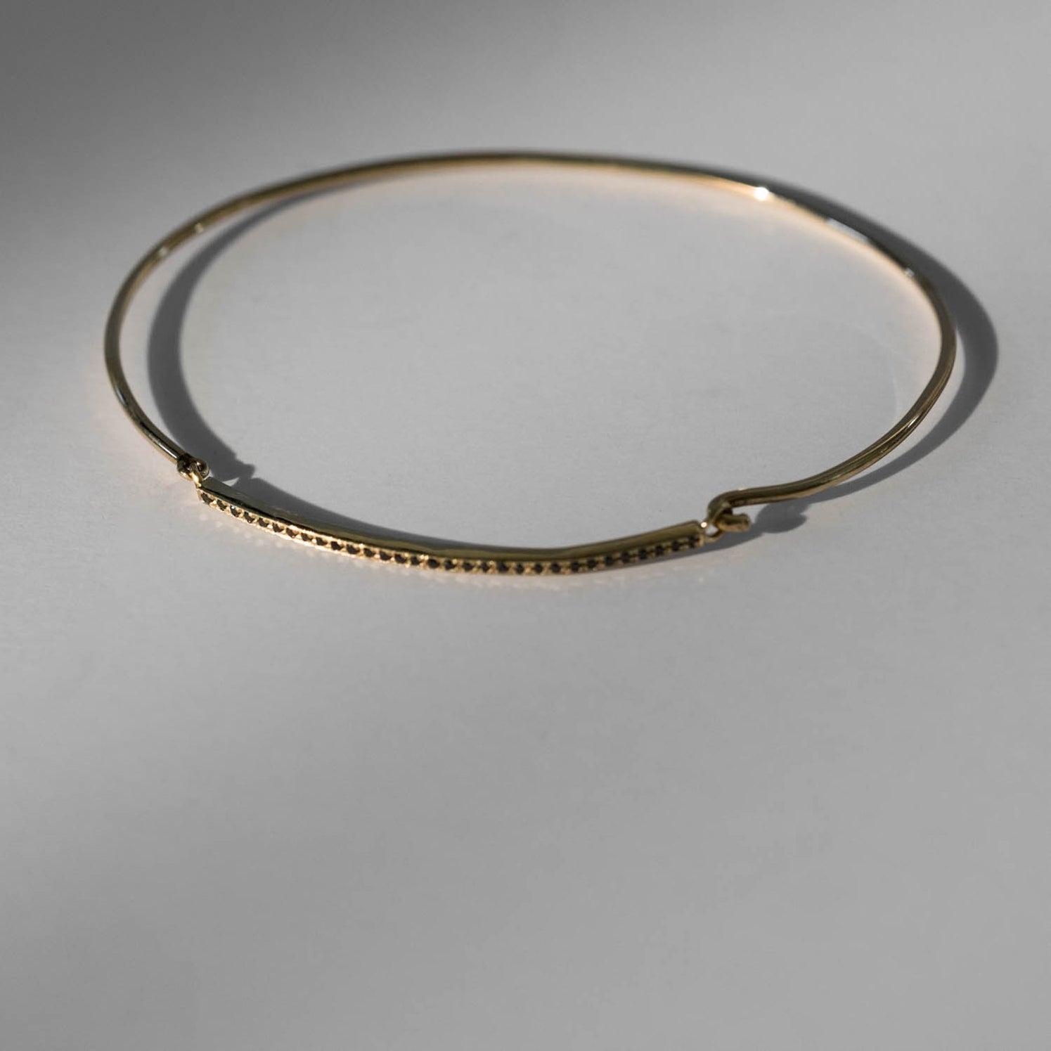 Bar Cuff with Diamonds– GRACE LEE