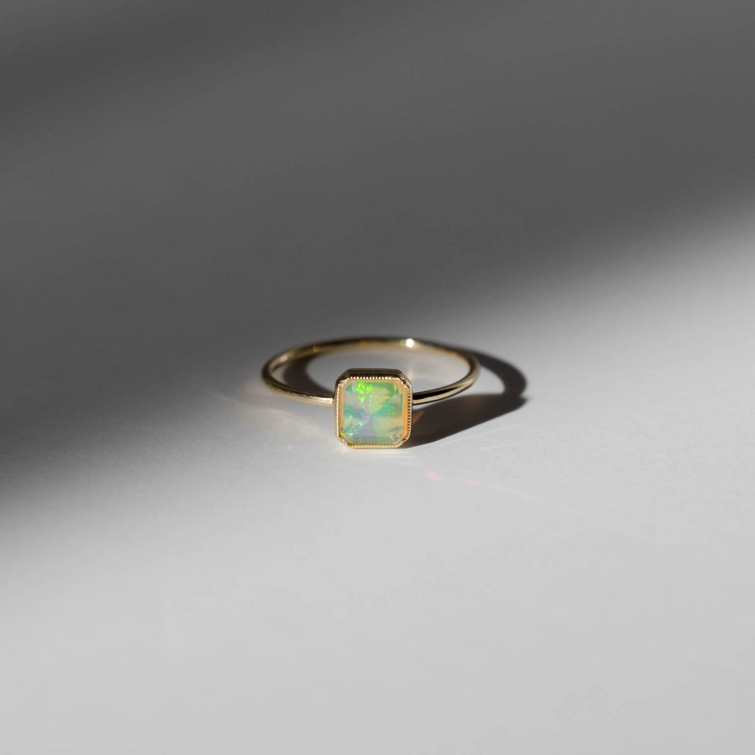 Square Bezel Opal Ring– GRACE LEE