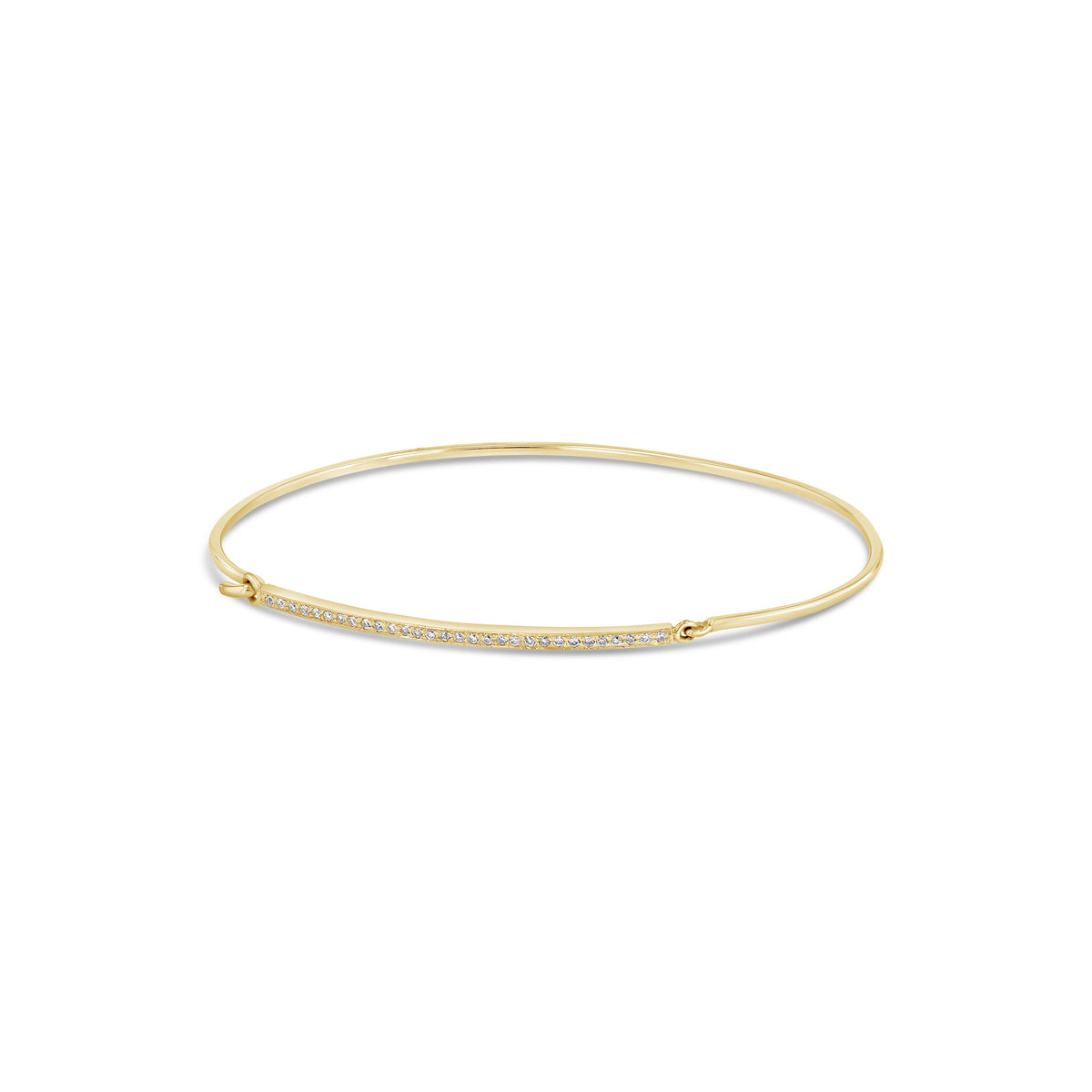 Bar Cuff with Diamonds– GRACE LEE